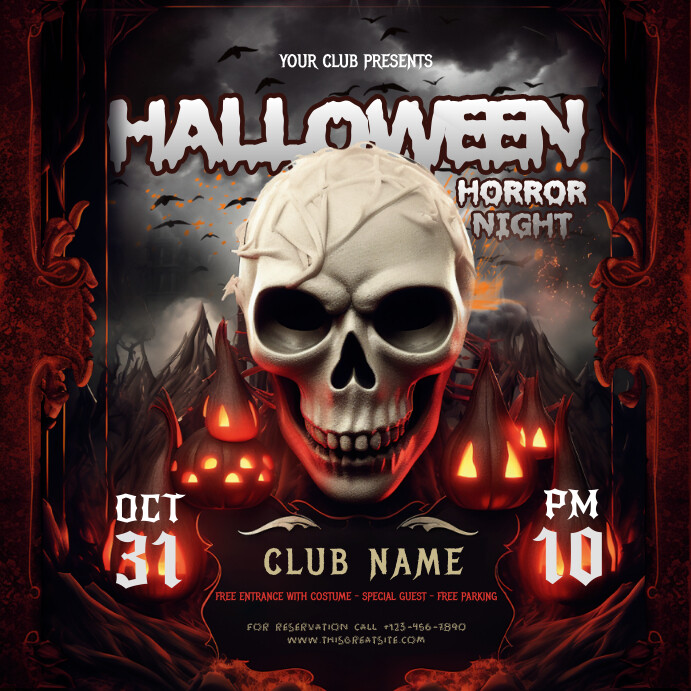 Halloween Horror Night Template | PosterMyWall
