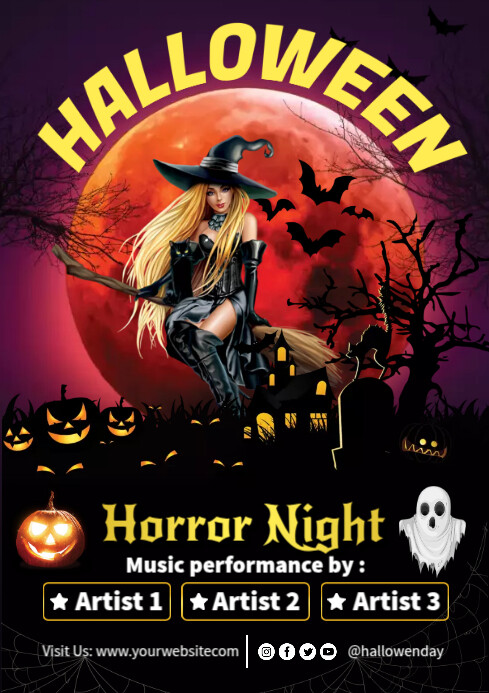 Halloween Horror Night Templat | PosterMyWall