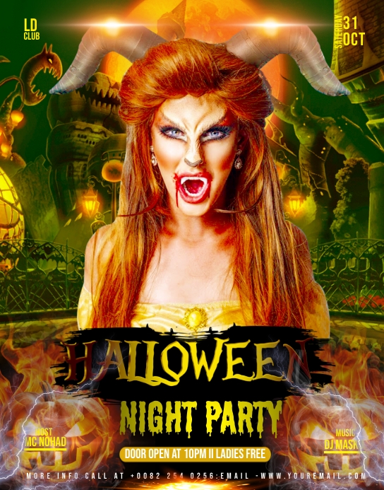 Halloween horror night party Template | PosterMyWall