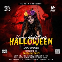 Halloween Horror night party Template | PosterMyWall