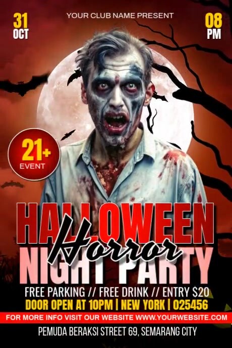Halloween Horror Night Party Template | PosterMyWall