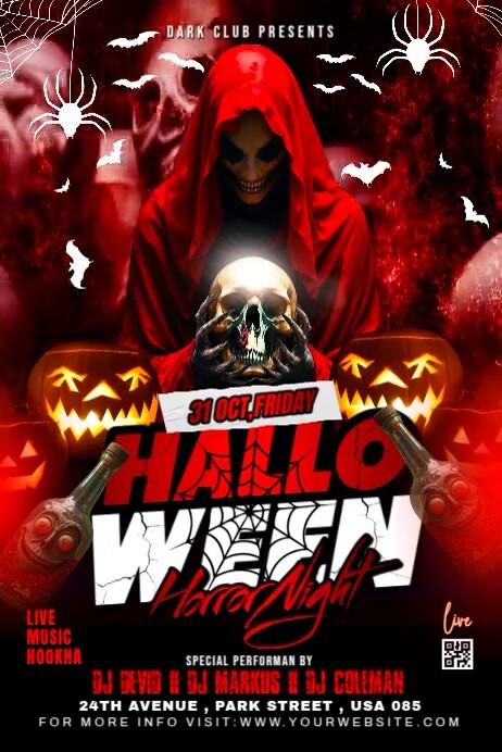 Copy of halloween horror night video ads flyer | PosterMyWall