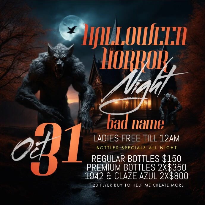 halloween horror night video Template | PosterMyWall