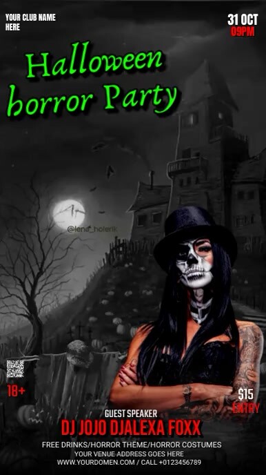 HALLOWEEN HORROR PARTY (1) Template | PosterMyWall