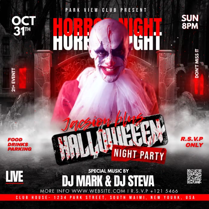 Halloween horror party ad Template | PosterMyWall