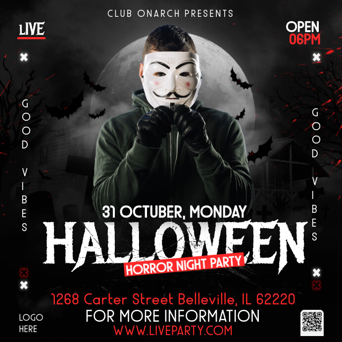 Plantilla de Halloween Horror Party Ads | PosterMyWall