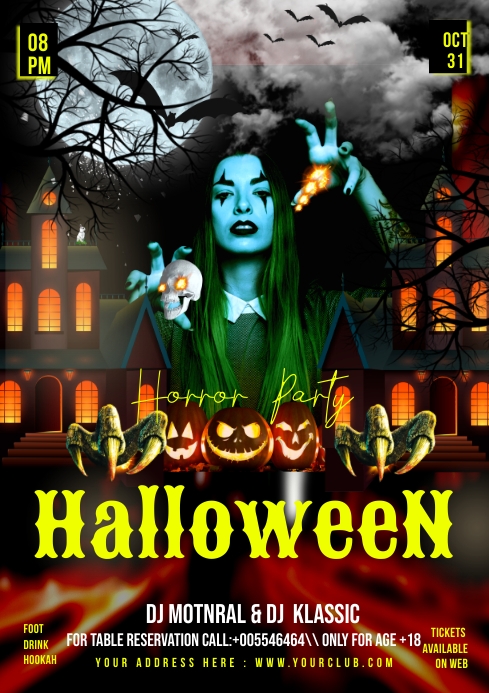 Halloween horror party Template | PosterMyWall
