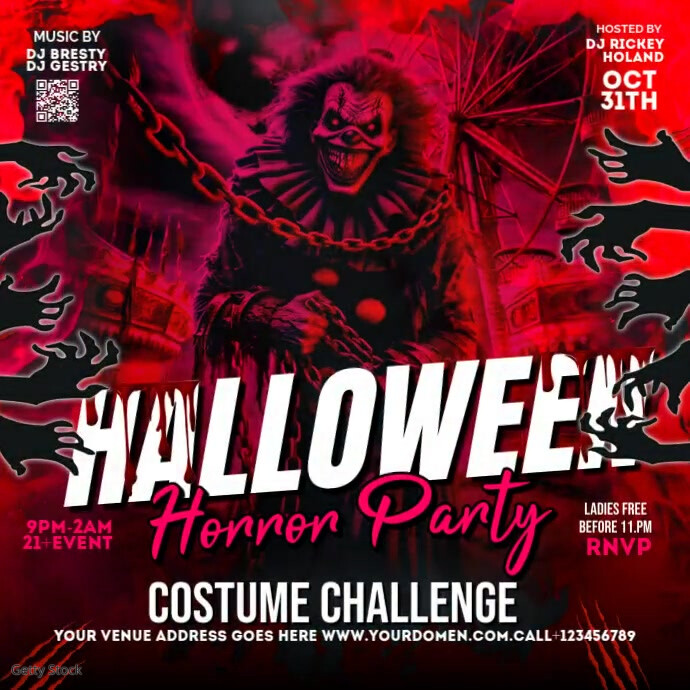 Plantilla de Halloween horror party | PosterMyWall