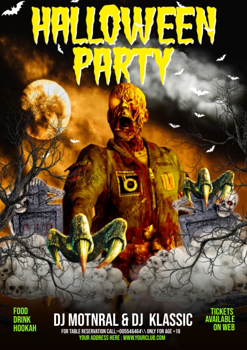 Halloween horror party Template | PosterMyWall