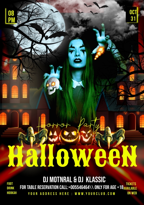 Halloween horror party Template | PosterMyWall