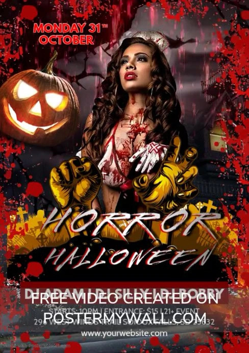 halloween horror party Template | PosterMyWall