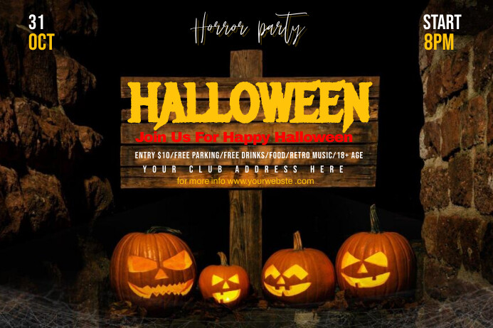 Halloween Horror Party Template | PosterMyWall