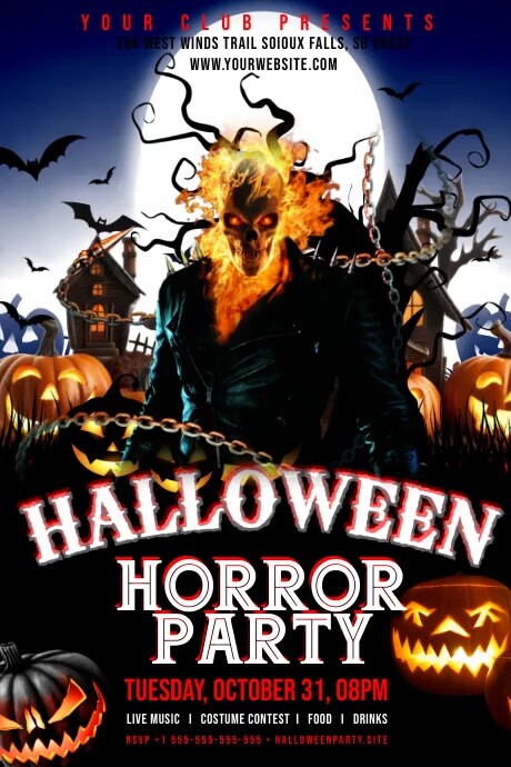 halloween horror party Template | PosterMyWall