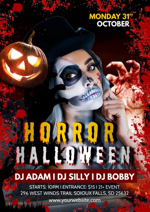 halloween horror party Template | PosterMyWall