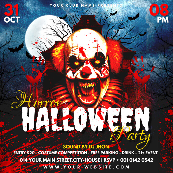 Plantilla de halloween horror party flyer | PosterMyWall