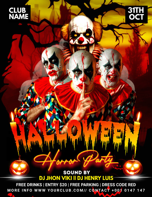 halloween horror party flyer Template | PosterMyWall