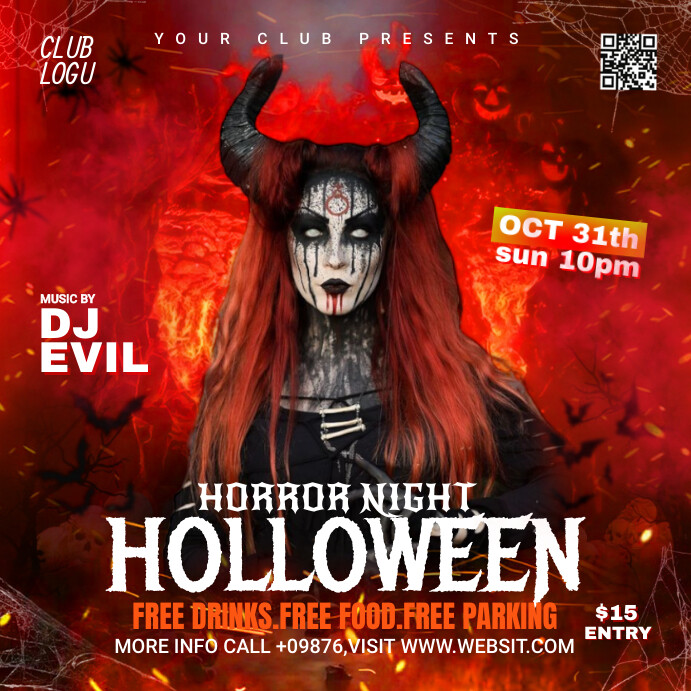 Copy of Halloween horror party flyer | PosterMyWall