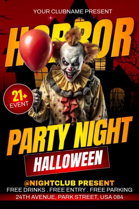 Halloween Horror Party Night Template | PosterMyWall