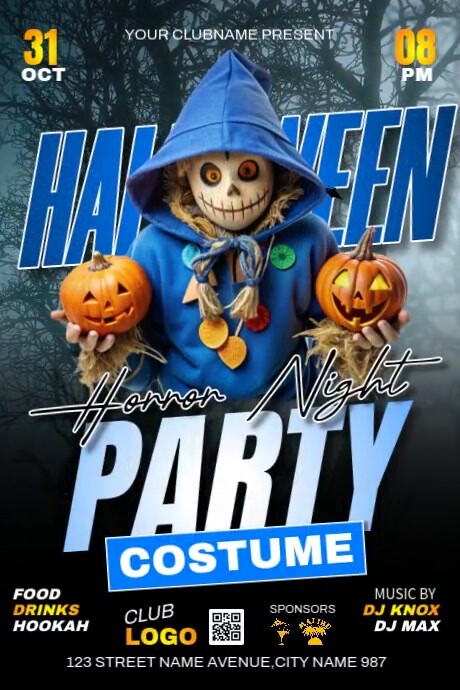 Halloween Horror Party Night Template | PosterMyWall