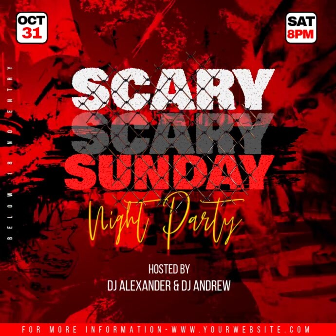 halloween /horror/spooky/trick or treat party Template | PosterMyWall