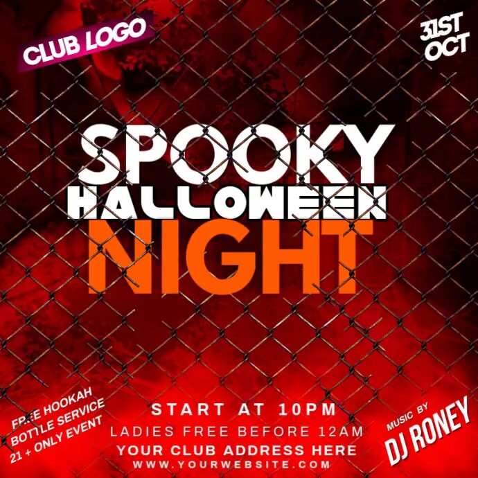 halloween /horror/spooky/trick or treat party Template | PosterMyWall