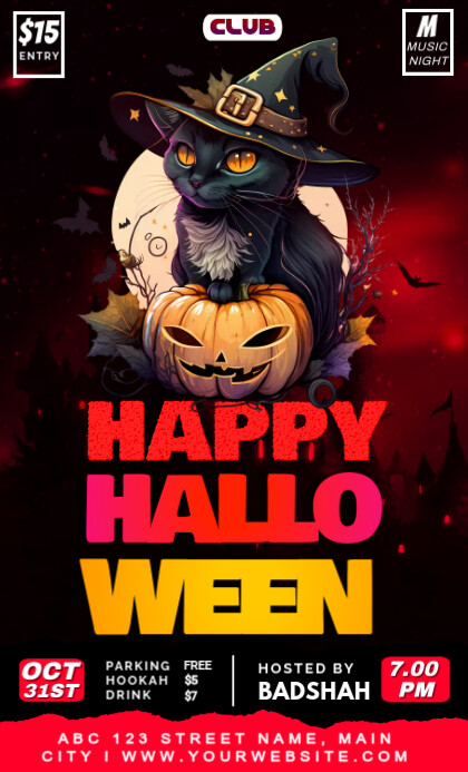 halloween /horror/spooky/trick or treat party Template | PosterMyWall