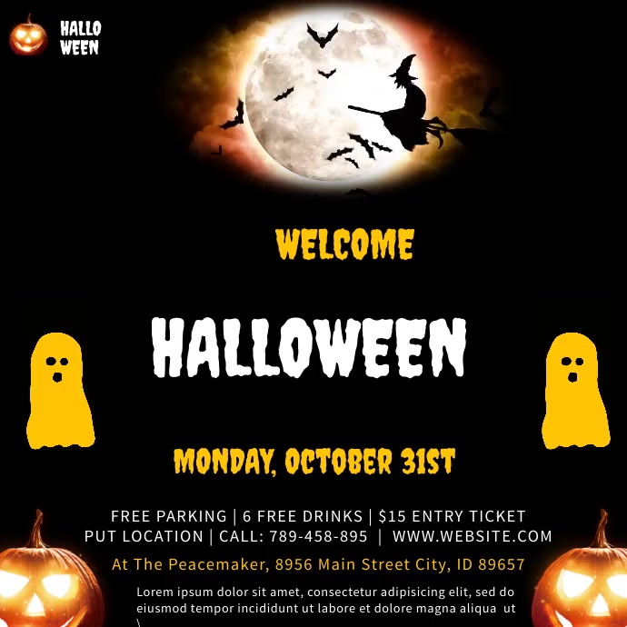 Halloween Insta Post Template | PosterMyWall