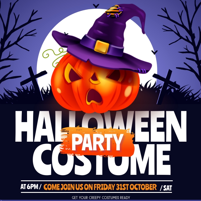 Halloween Instagram post Template | PosterMyWall
