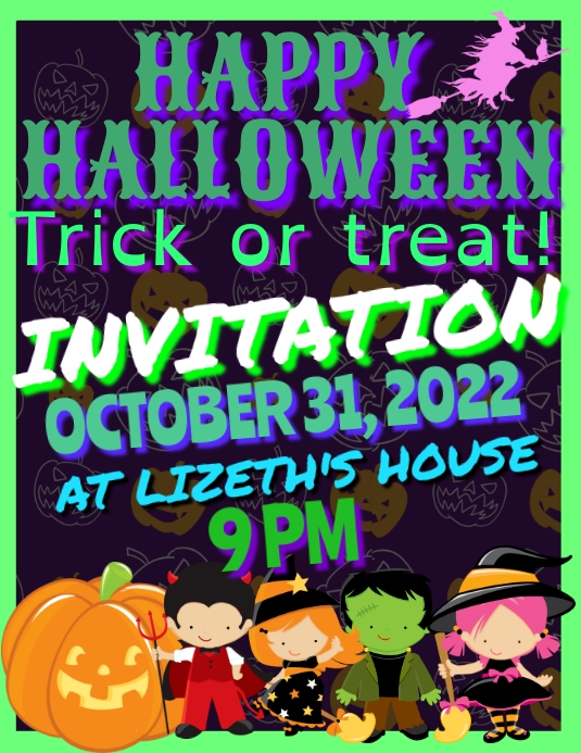 HALLOWEEN INVITATION Template | PosterMyWall