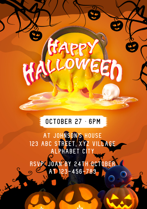 Halloween Invitation Template | PosterMyWall