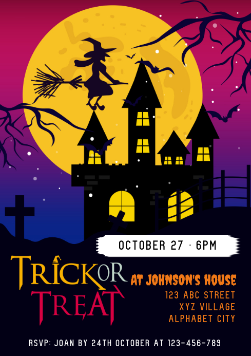 Halloween Invitation Template | PosterMyWall
