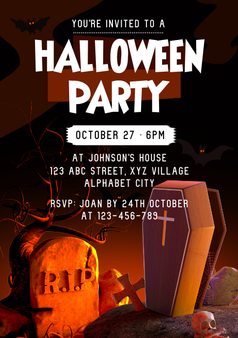 Halloween Invitation Template | PosterMyWall
