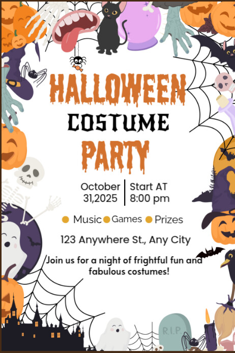 Halloween invitation Template | PosterMyWall
