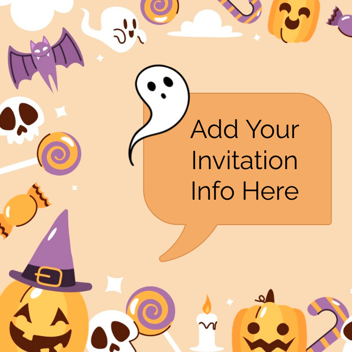 Halloween Invitation Poster Template | PosterMyWall