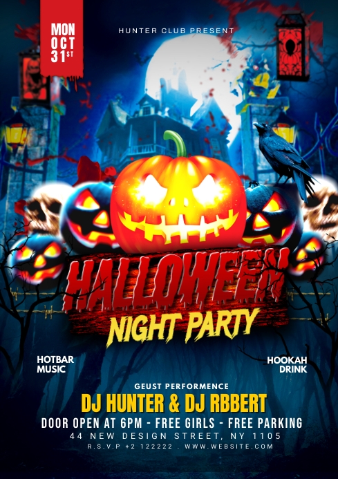 Halloween Invitation Templates | PosterMyWall