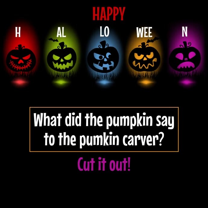 Halloween Joke Template | PosterMyWall