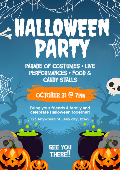 halloween kids party Template | PosterMyWall