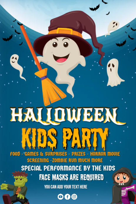 Halloween Kids Party Template | PosterMyWall