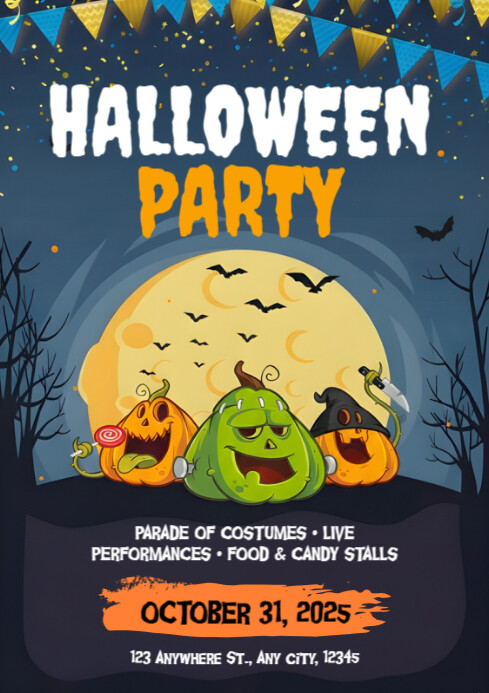 halloween kids party Template | PosterMyWall