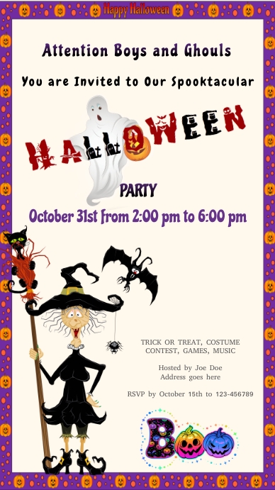 Halloween kids party flyer Template | PosterMyWall