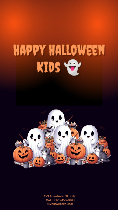 Halloween kids party free editable template | PosterMyWall