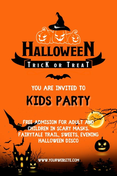 Halloween Kids Party Poster Template | PosterMyWall