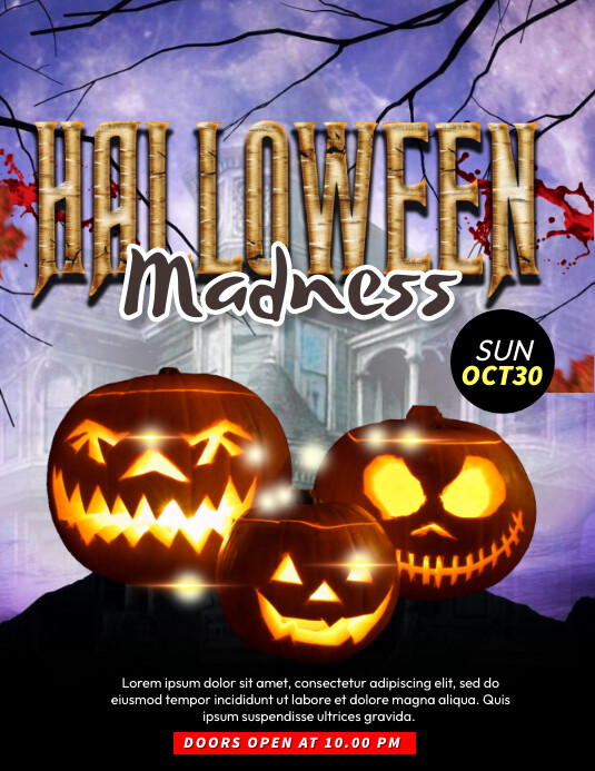 Halloween Madness Template | PosterMyWall