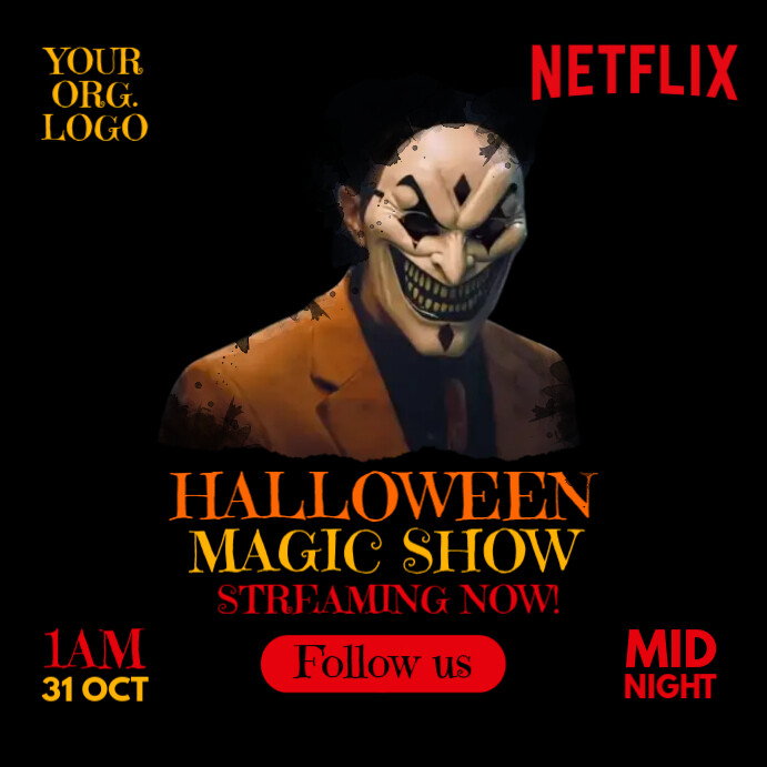 Halloween Magic Show Post Template | PosterMyWall