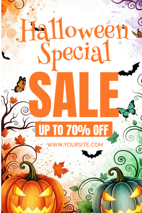 Halloween Mega Sale Poster Template | PosterMyWall