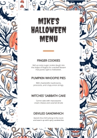 Halloween Menu A4 Template | PosterMyWall