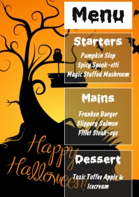 Halloween Menu A4 Template | PosterMyWall