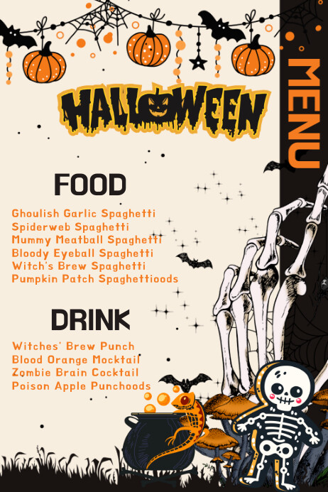 Halloween Menu Template | PosterMyWall