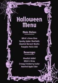 Halloween Menu Card Template | PosterMyWall