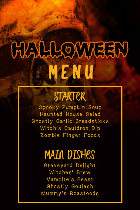 Copy of halloween menu | PosterMyWall
